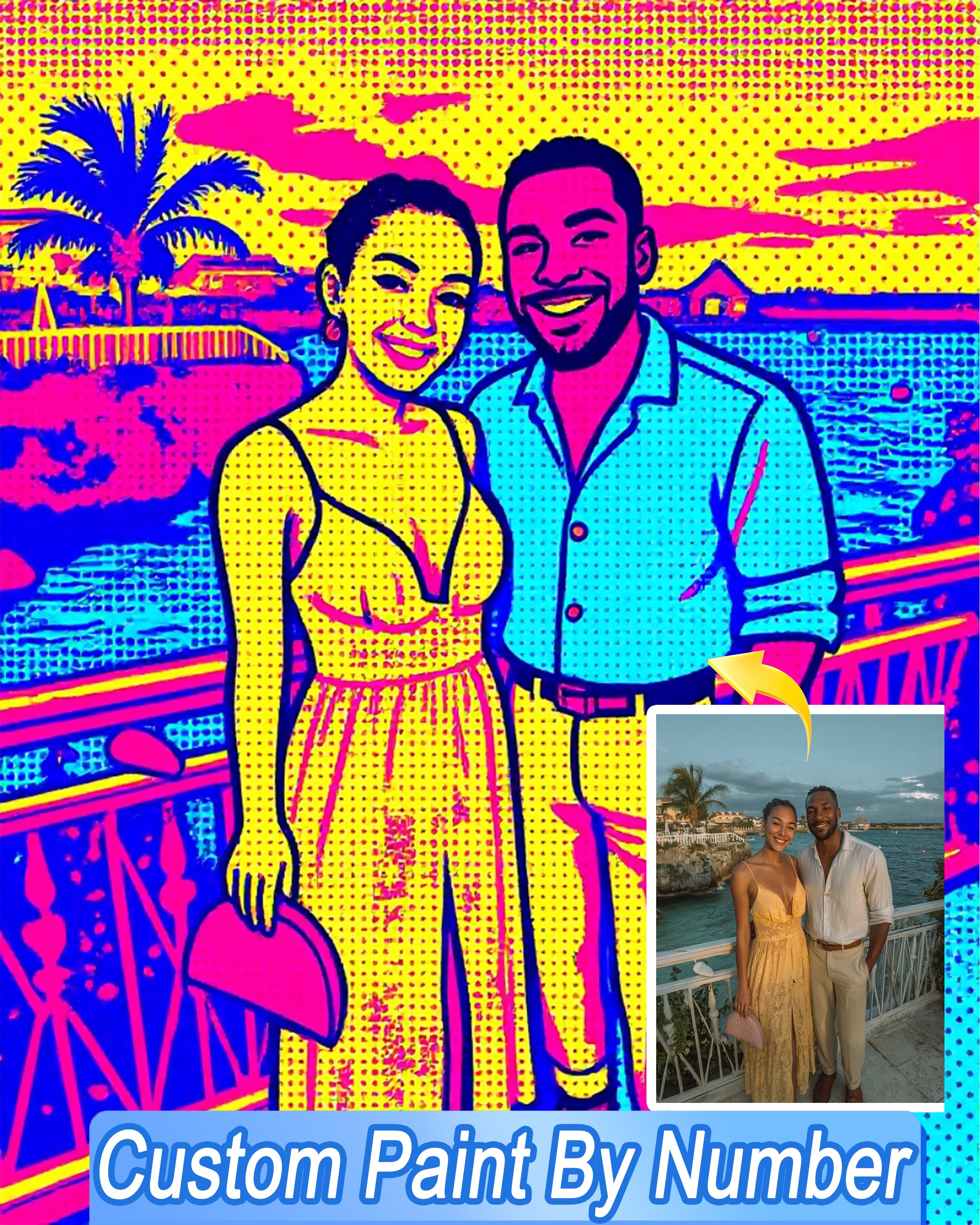 AI Pop Art Style Art From Your Photo - Custom Paint by Numbers – maikoo art