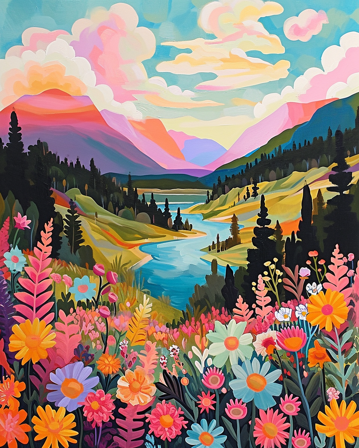 Landscape Scroll - Paint by Numbers Kit | Paint by Numbers – maikoo art