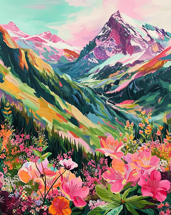 The Peak of Spring - Paint by Numbers Kit | Adult Paint by Numbers ...