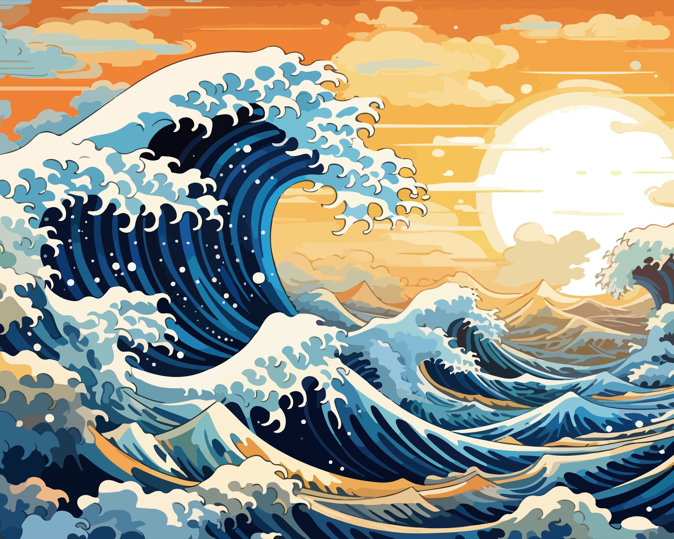 Sea Wave Paint by Numbers Kits | Paint by Numbers – maikoo art