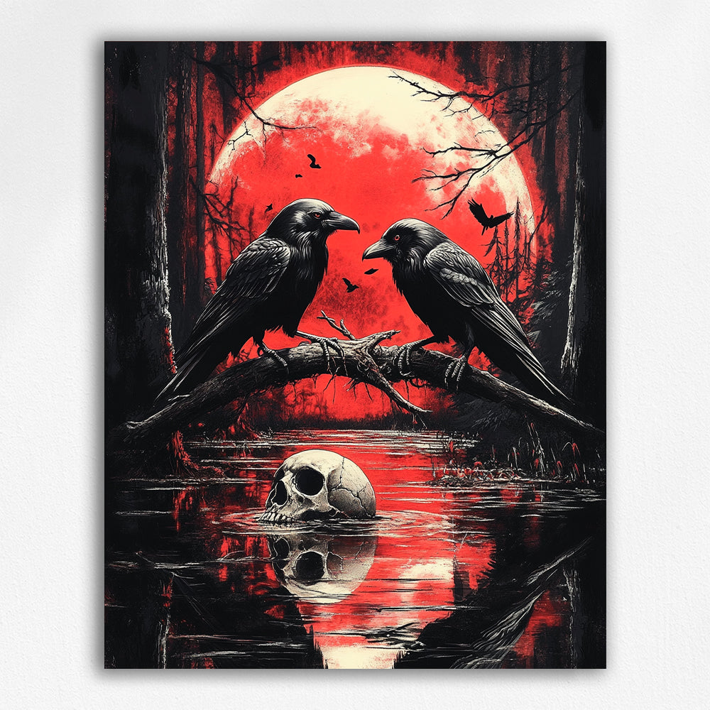 Ravens at Blood Moon Paint by Numbers Kits | Paint by Numbers for ...