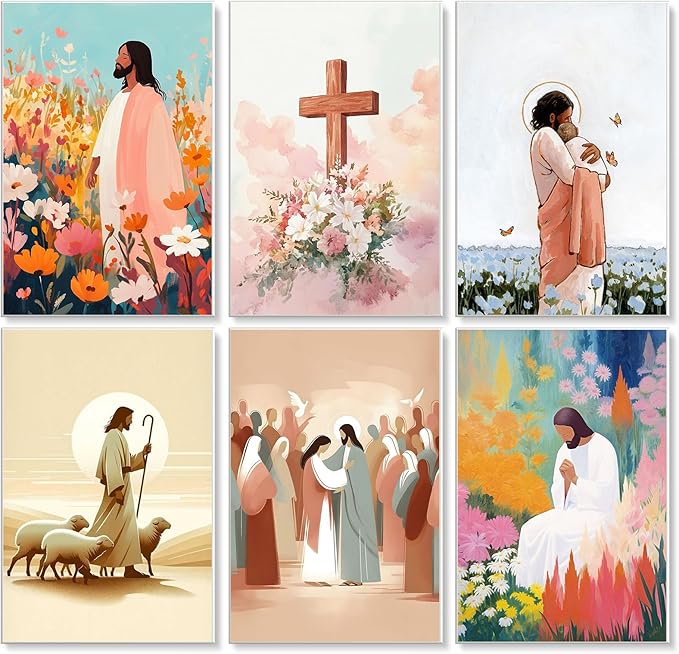 6 Mini PBN - Jesus Series Framed – maikoo art