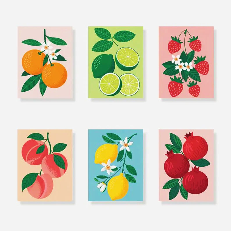 6 Mini PBN - Simple Fruit Framed – maikoo art