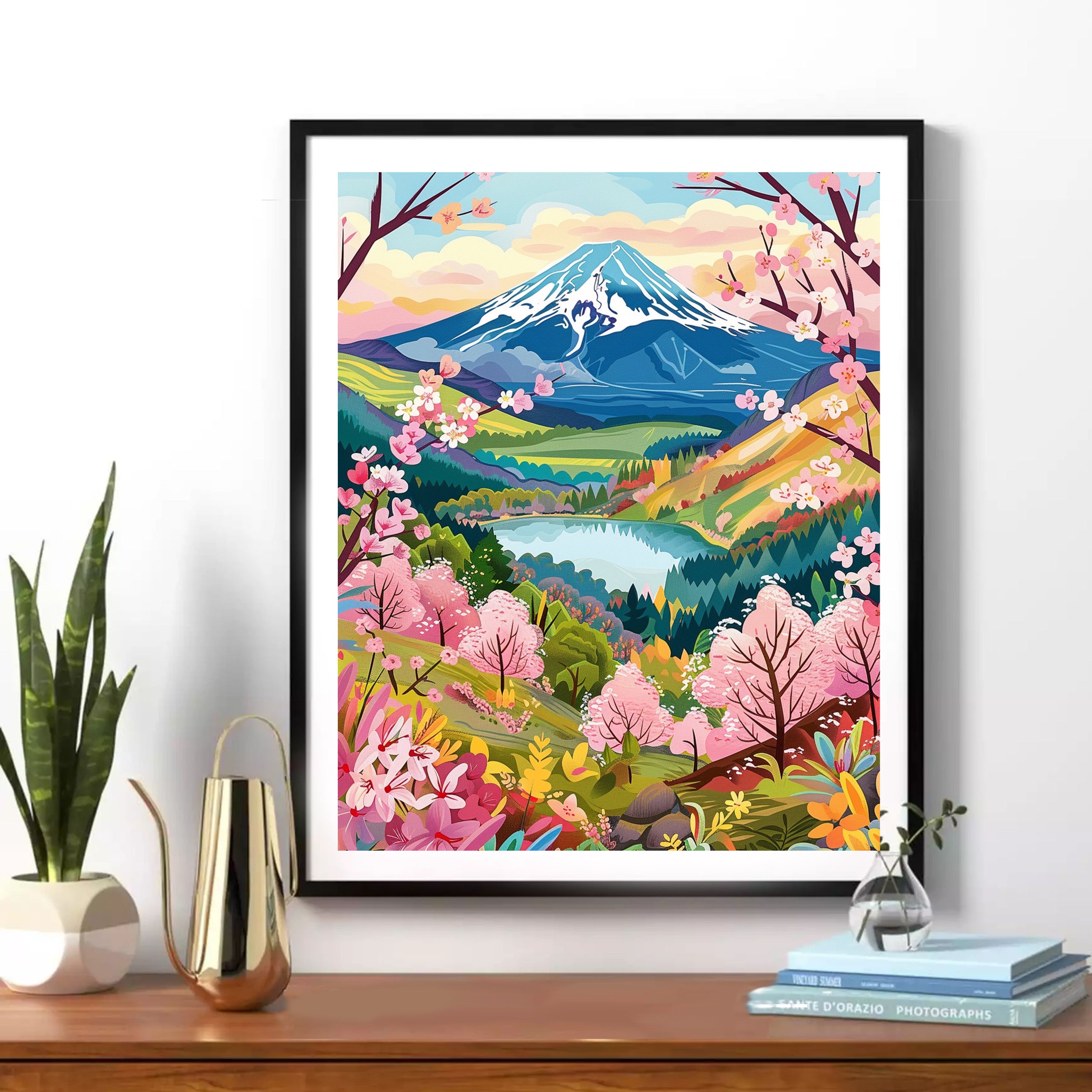 Fuji in spring - Paint by Numbers Kit | Adult Paint by Numbers – maikoo art