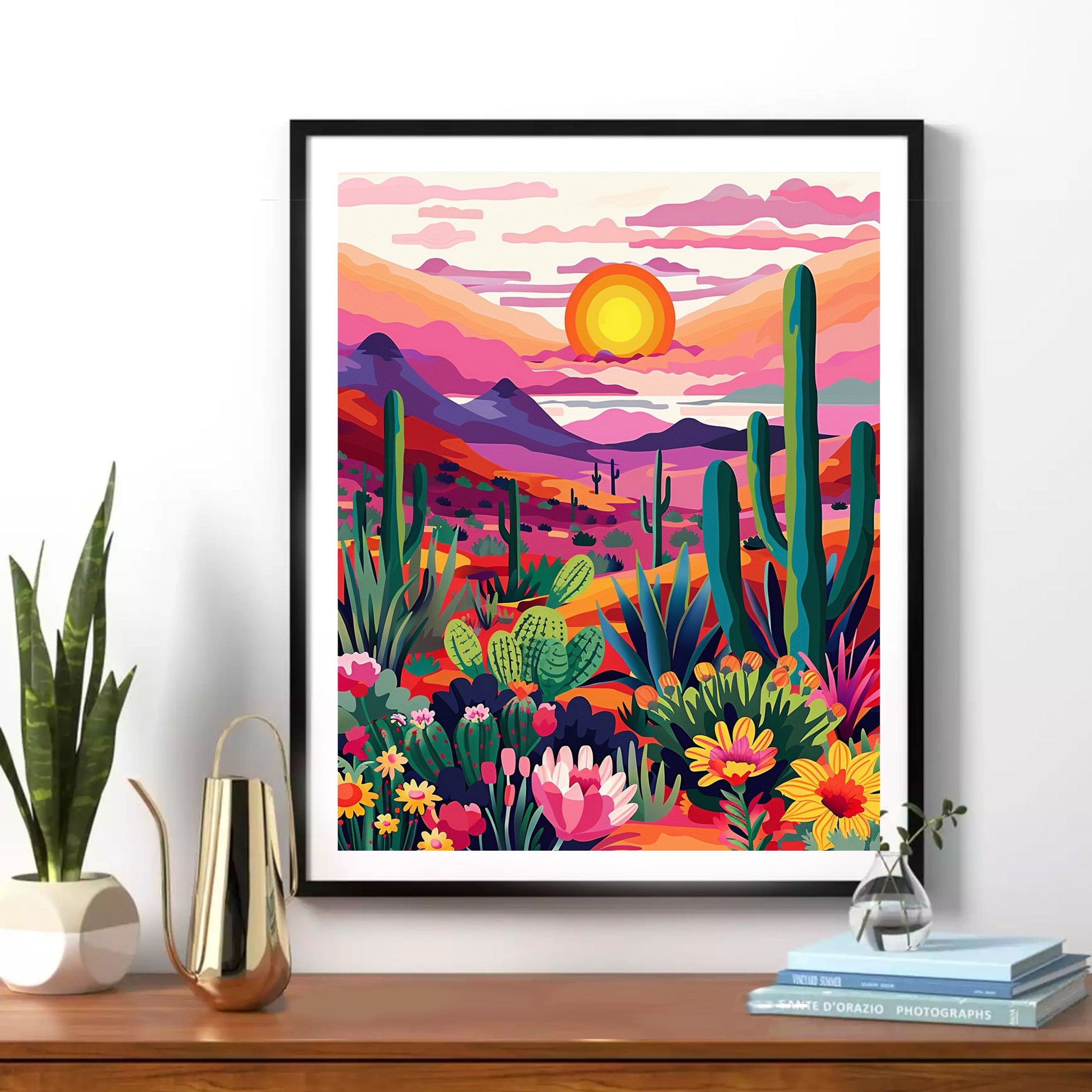 Oasis at Sunset - Paint by Numbers Kit | Painting by Numbers for Adults ...
