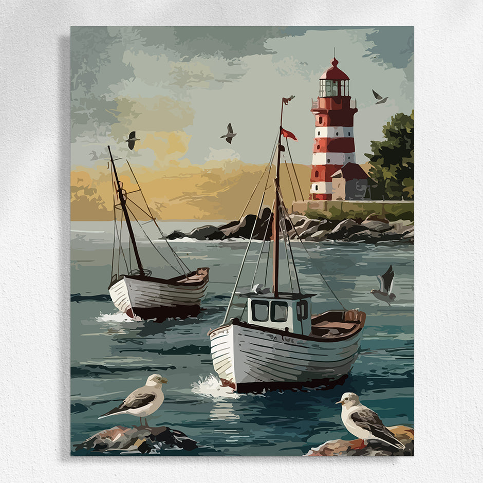 seascape paint by numbers – maikoo art