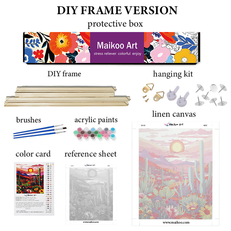Blooming Colors Paint by Numbers Kit | Paint by Numbers – maikoo art