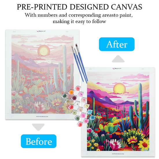 Blooming Colors Paint by Numbers Kit | Paint by Numbers – maikoo art