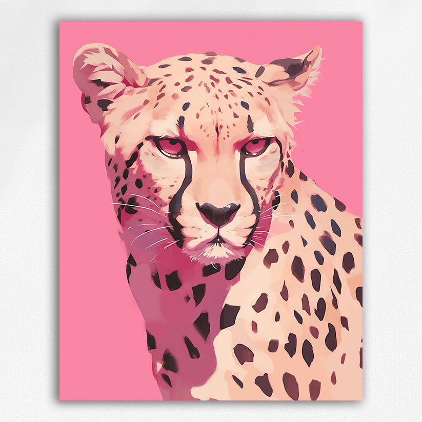 Pink Cheetah Paint by Numbers – maikoo art