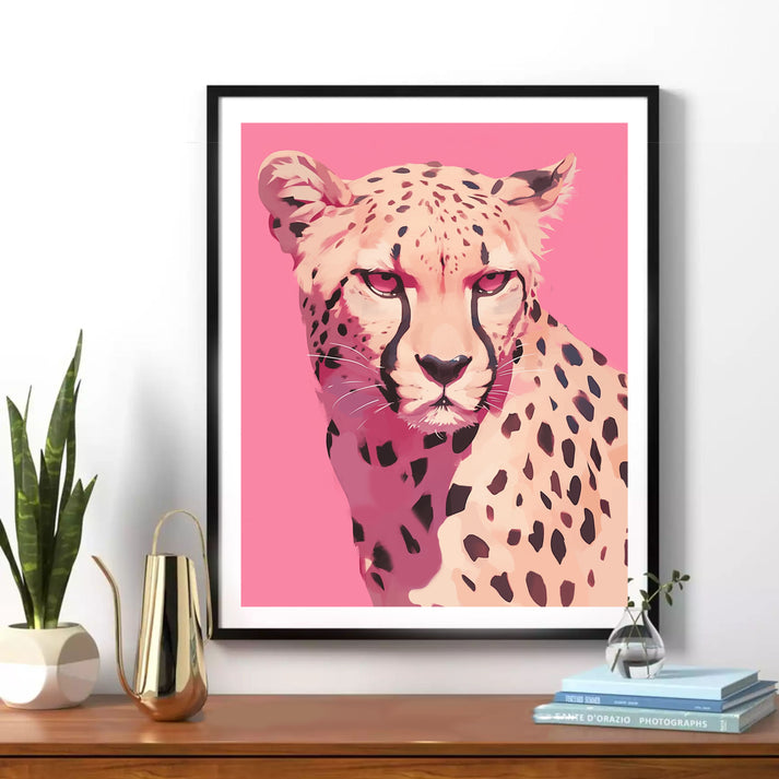 Pink Cheetah Paint by Numbers – maikoo art