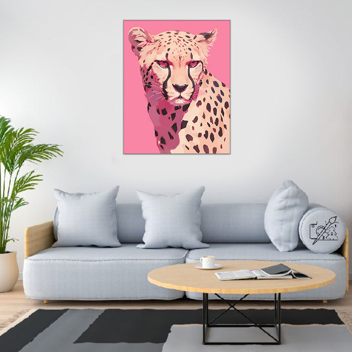 Pink Cheetah Paint by Numbers – maikoo art